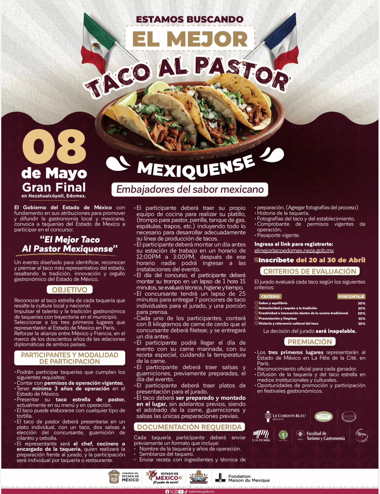 Edomex busca al mejor taco al pastor: ganador viajará a París - El ...